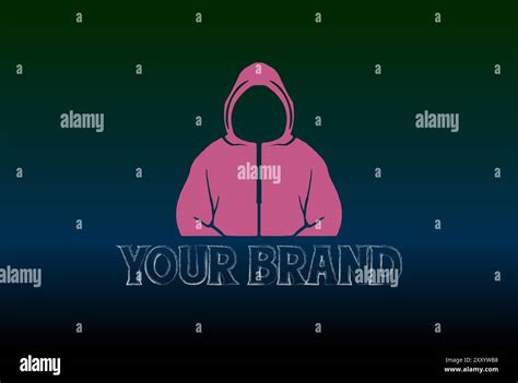 Mysterious Man Male With Pink Jacket Logo Design Vector Stock Vector