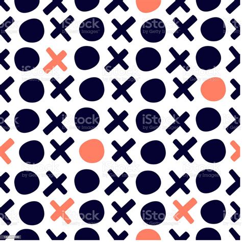 Xoxo 키스 포옹 코랄 레드 네이비 블루 세련된 매끄러운 패턴 타이포그래피 벡터 디자인 기발한 손으로 그린 미니멀 한 양식에 일치시키는 타이포그래피 모양 X O 문자는