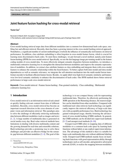 Joint Feature Fusion Hashing For Cross Modal Retrieval