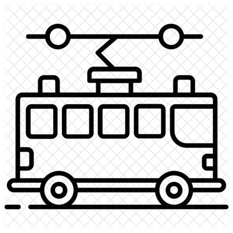 Trolley Bus Icon Download In Line Style