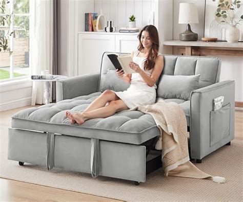 3 In 1 Queen Size Pull Out Sleeper Sofa Couch Bed Cloud