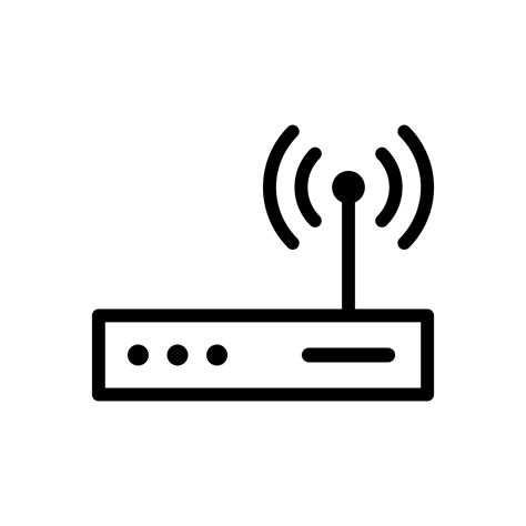 Wifi Router Icon In Line Style Design Isolated On White Background