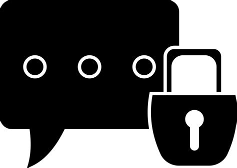 Vector Illustration Of Secure Chatting Icon Vector Art At