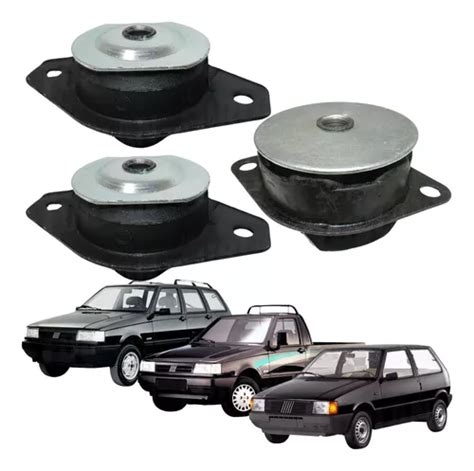 Kit 3 Coxim De Motor Cambio Uno Elba Premio Fiorino Fiasa