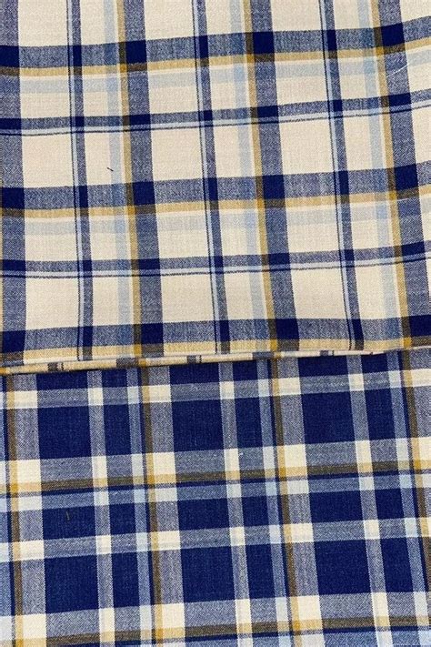 Pure Cotton Mens Polyester Shirting Fabric Checkstripes At ₹ 53meter