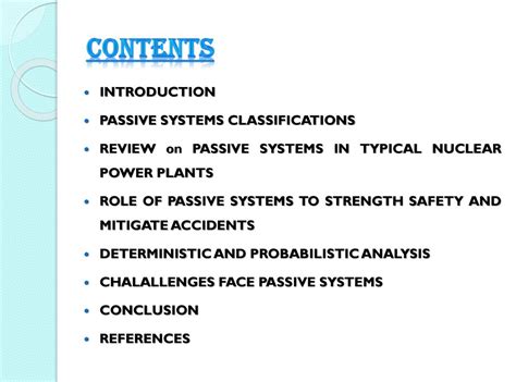 The Role Of Passive Systems In Enhancing Safety And Preventing