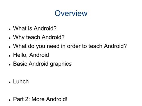 Introduction To Android For Beginners PPTX