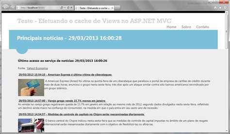 Efetuando O Cache De Views No ASP NET MVC DevMedia