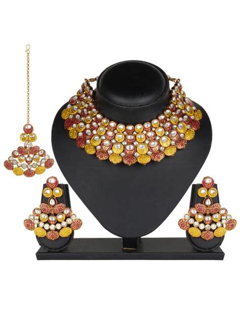 Buy MATUSHRI ART Indian Traditional Meenakari Multicolour Kundan Choker