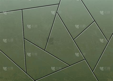 绿色金属纹理背景与几何图案