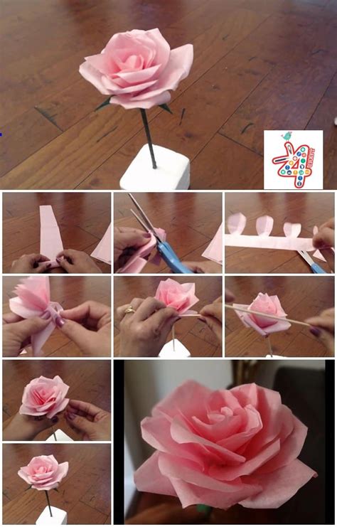 How To Make A Paper Rose Step By Step With Pictures