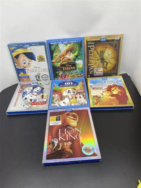 Lot Of 7 Disney Classics Blu Ray Dvds Combo Q8 £2858 Picclick Uk