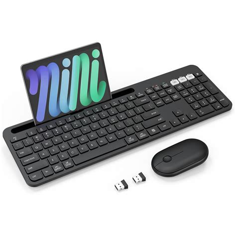 Sablute Wireless Keyboard And Mouse Combo Multi Device Bluetooth 24ghz Lag