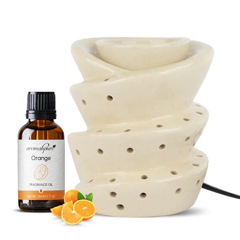 Buy Brown Electric Ceramic Spiral Diffuser Orange Oil Aromahpure