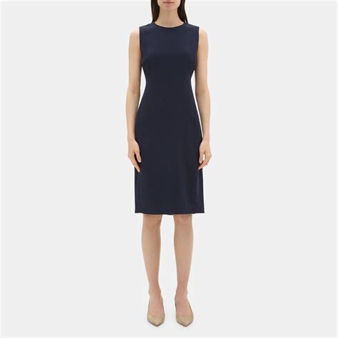 Crepe Sheath Dress Theory Outlet