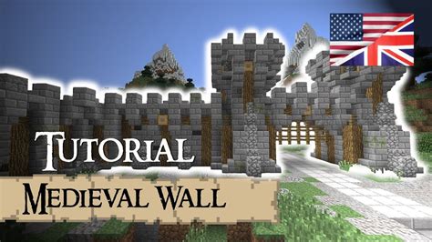 Minecraft Tutorial Medieval Wall English Youtube