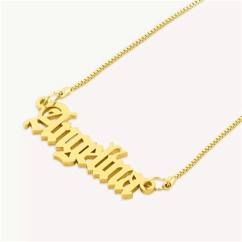 Gothic Name Necklace Name Strings