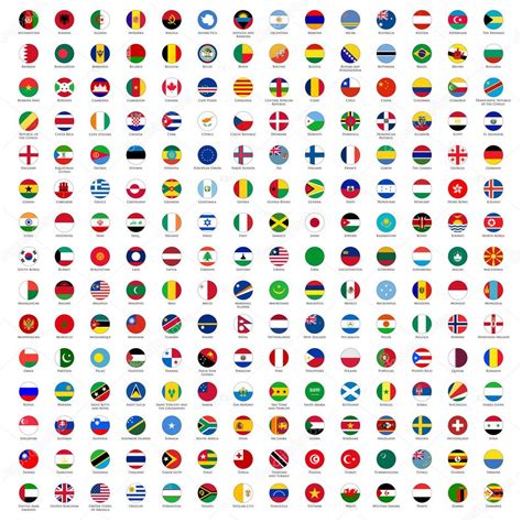 Circle Flags Of The World Stock Vector By Xiver