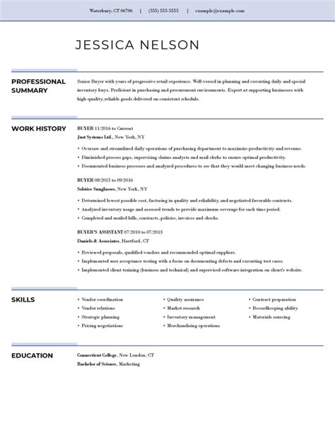 Excellent Purchasing Resume Examples And Tips Myperfectresume