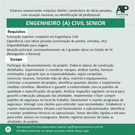 Michelle Candanedo On Linkedin Contratando Engenheiro Civil