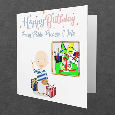 Picasso Birthday Card Blank Inside Fandango Cards