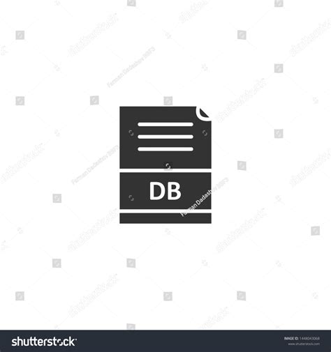 Db File Extension Icon Vector Stock Vector Royalty Free 1448043068