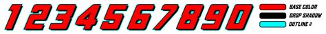 Number Set 1 Nitro Designs