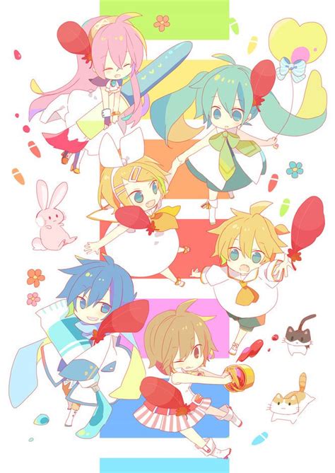 Vocaloid Chibi Kaito Vocaloid Kaito Shion Kagamine Rin And Len Chibi