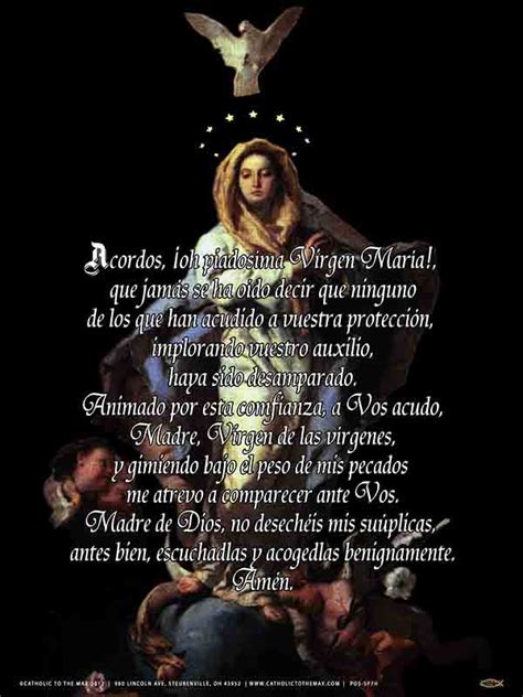 Spanish Memorare Poster Steubenville Press
