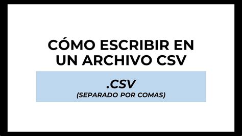 Escribir En Archivos Csv En Java Youtube