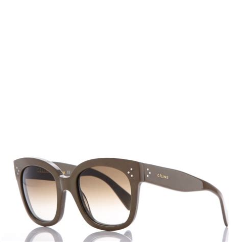 Celine New Audrey Sunglasses Cl 41805s Green 266464 Fashionphile