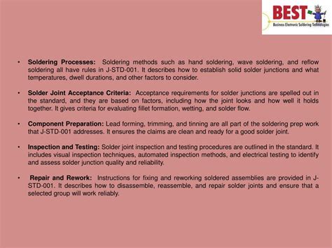Ppt J Std 001 Training Kit Purpose Scope Elements Powerpoint