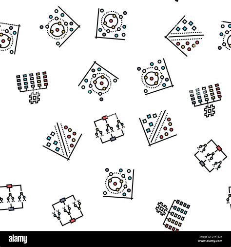 Algorithm Data Technology Ai Seamless Pattern Vector Stock Vector Image