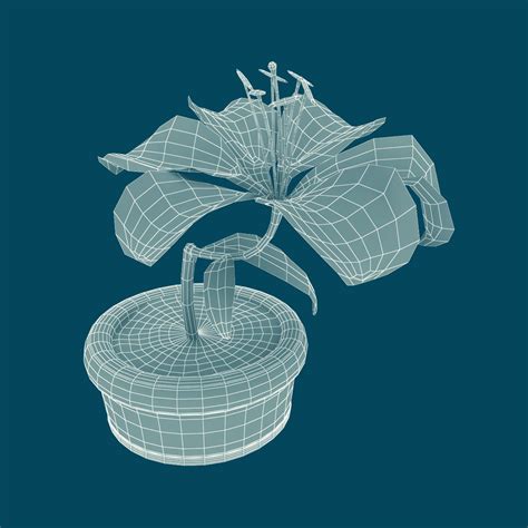 3d Model Of Lilly Flower