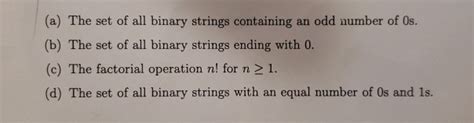 Solved Give A Recursive Definition For Each Of The Following