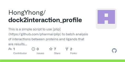 Github Hongyhongdock2interactionprofile This Is A Simple Script To
