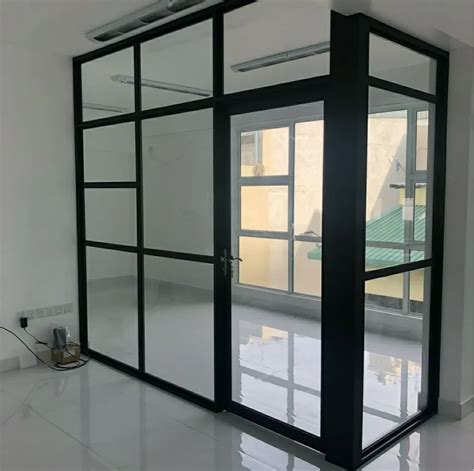 Black Aluminum Glass Office Partitions At Rs 325sq Ft Aluminum