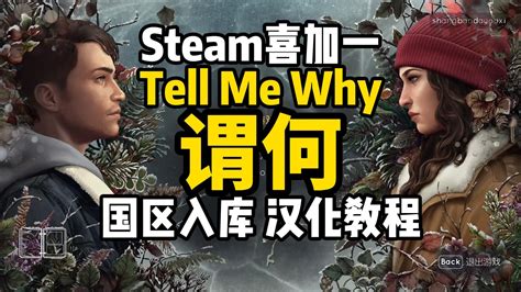 Steam喜加一《tell Me Why 谓何》国区入库和汉化教程 琉璃色的游戏喵 琉璃色的游戏喵 哔哩哔哩视频