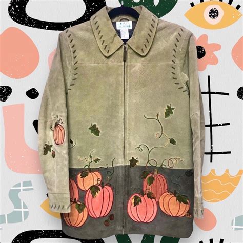 The Quacker Factory Leather Suede Pumpkin Patch Depop