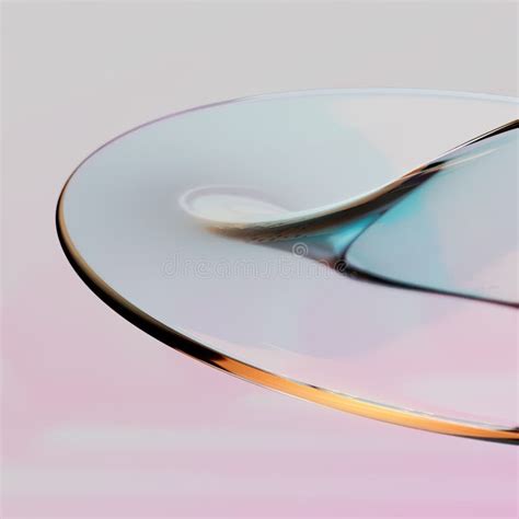 3d Rendering A Display Of Translucent With Refraction Art Design Stock