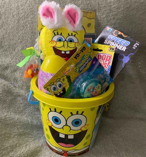 Spongebob Easter T Basket Easter Basket Prefilled Etsy