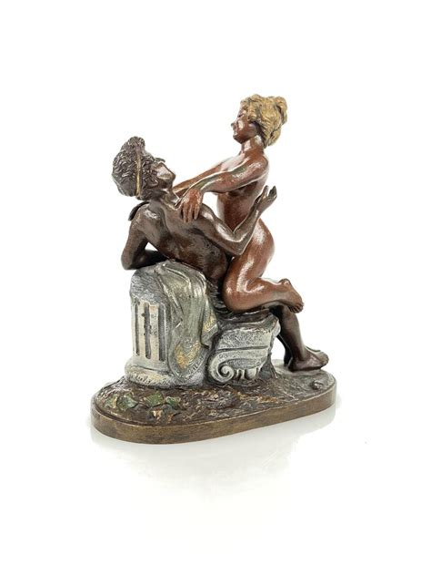 Lot FRANZ BERGMANN NAM GREB EROTIC BRONZE SCULPTURE