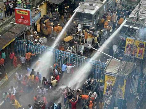 In Pics Bjp Workers Clash With Cops As Nabanna Abhijan Turns Violent