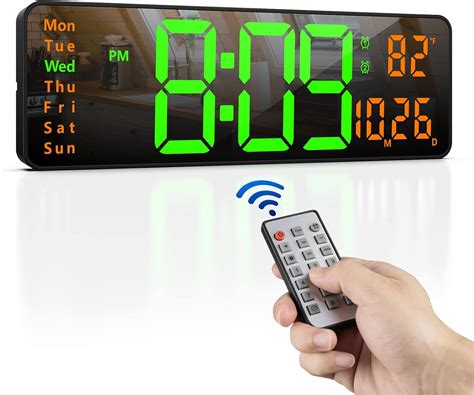 Zgrmbo 16 Digital Wall Clock With Remote Control Large