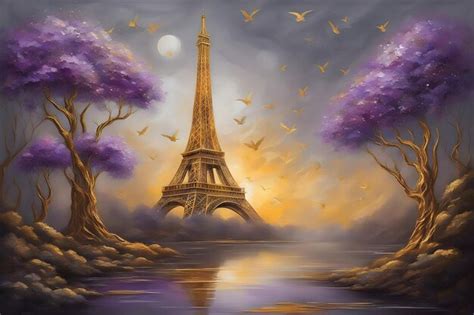 Premium AI Image A Eiffel Tower Painting