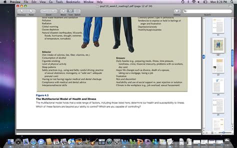Multi Factorial Model Diagnosis Of Illness And Psychology