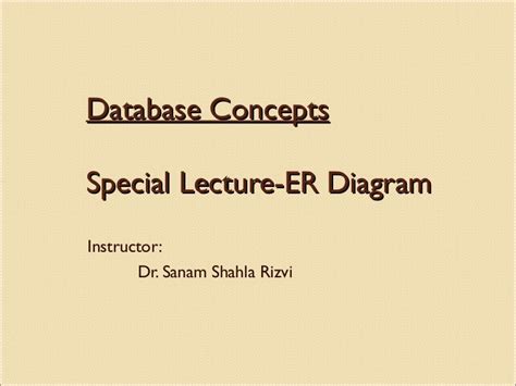 Special Lecture Er Diagram