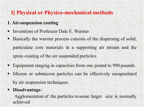 Ndds 4 Microencapsulation Drug Delivery System Pptx Physics Science