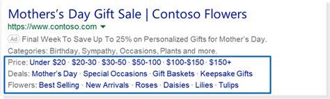Microsoft Advertising Filter Link Extensions
