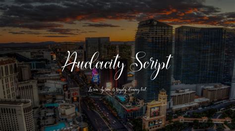 Audacity Script Font Download Free For Desktop And Webfont